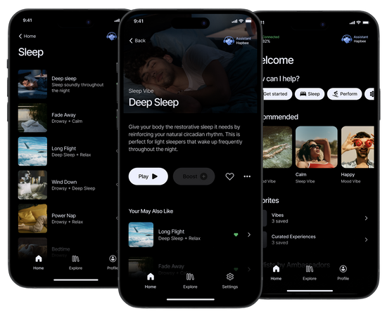 Hapbee Sleep Pad – Boost REM Sleep, Improve Sleep Score, Drug-Free